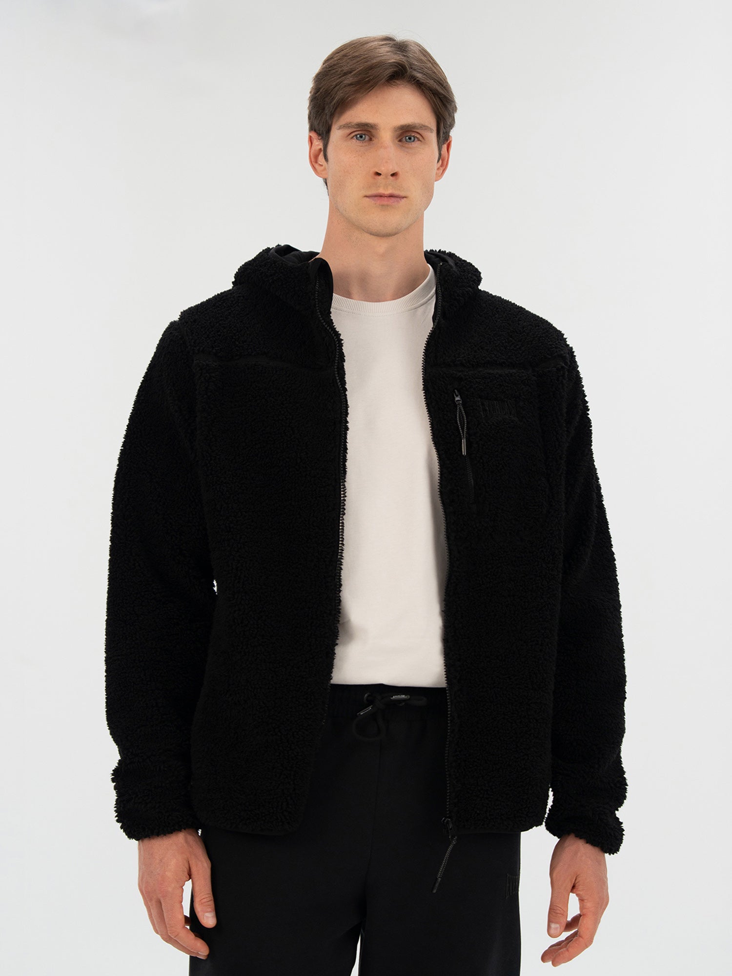 Everlast Winter Essentials Siyah Erkek Full Zip Kapüşonlu Sherpa Sweat ...